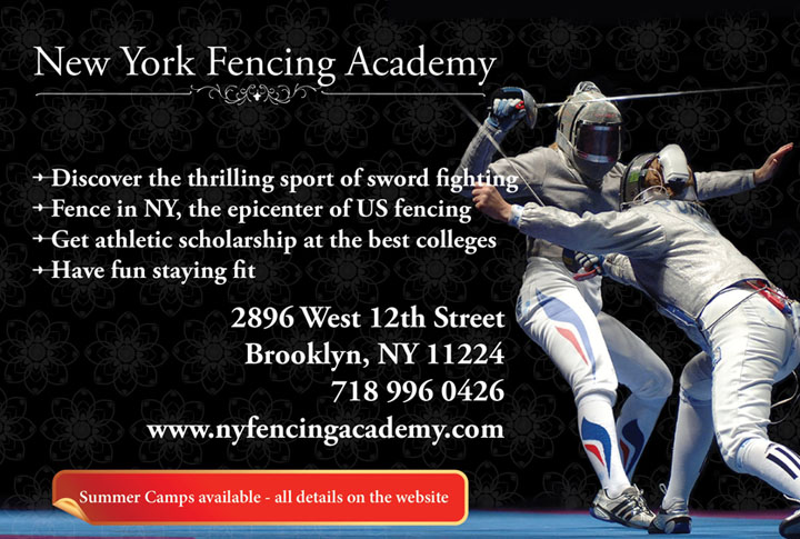NYFA Ad English | NEW YORK FENCING ACADEMY